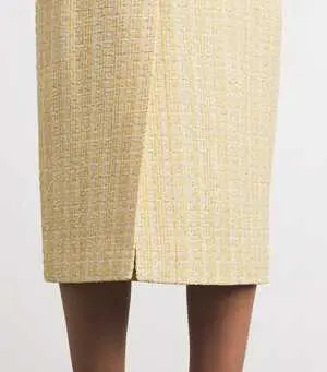 Alessandra Rich Sequined Tweed Midi Skirt