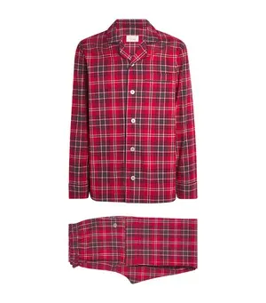 Harrods Cotton Tartan Pyjama Set