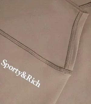 SPORTY & RICH Logo Serif Biker Shorts