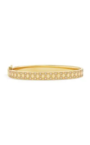 ORLY MARCEL 18k Yellow Tile Thin Bangle - Gold