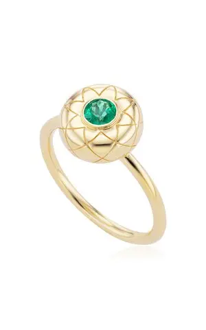 ORLY MARCEL 18k Yellow Gold Bliss Stacking Emerald Ring - Green