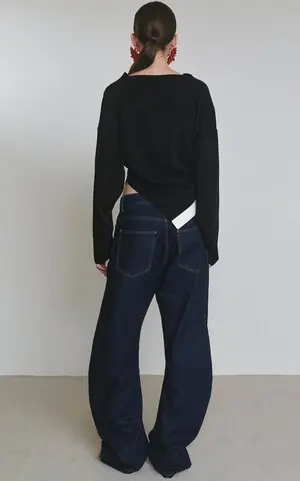 Source Unknown Amalia Draped Blouse - Black
