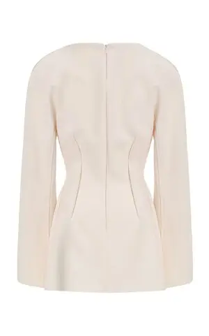 Source Unknown Solina Crepe Cowl-neck Top - White