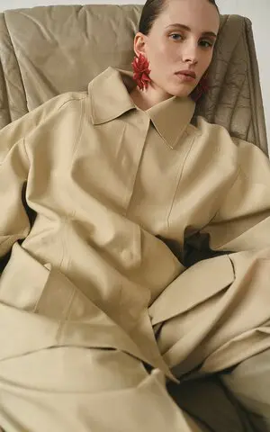 Source Unknown Roanna Button Cuff Straight Leg Trousers