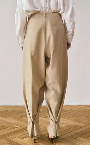 Source Unknown Roanna Button Cuff Straight Leg Trousers