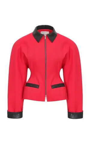 Source Unknown Vastra Hourglass Work Cotton Jacket - Red