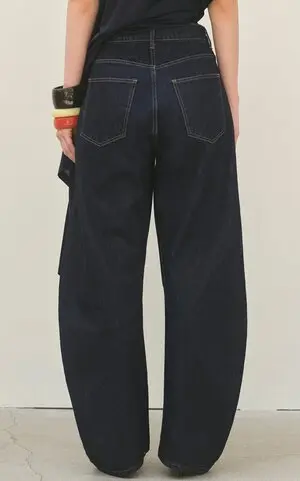 Source Unknown Elsy Barrel-leg Jeans - Navy