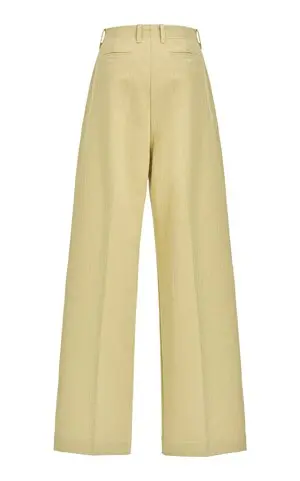 Source Unknown Cassandre Herringbone Cotton Trousers