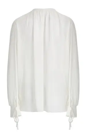 Source Unknown Veylin Chiffon Tie Cuff Top