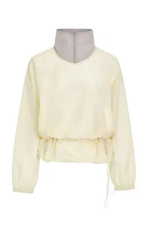 Source Unknown Callyn Zip Collar Shell Anorak - Yellow