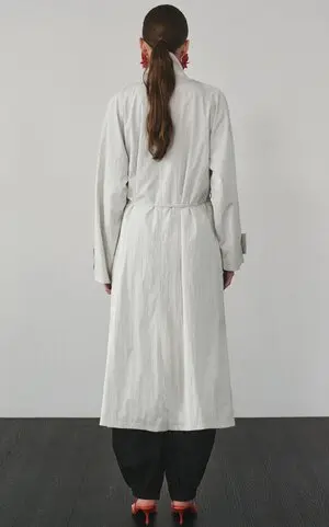 Source Unknown Cicero Funnel Neck Coat - Grey