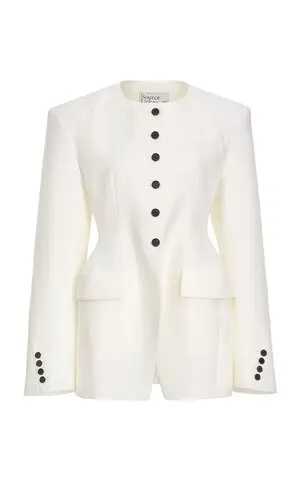 Source Unknown Adine Hourglass Blazer - White