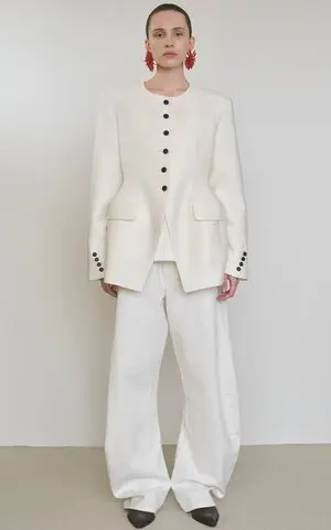 Source Unknown Adine Hourglass Blazer - White