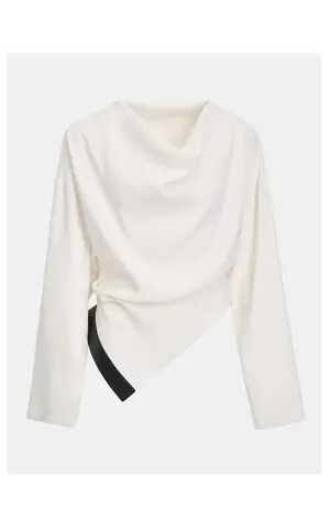 Source Unknown Amalia Draped Top - White
