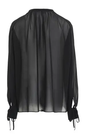 Source Unknown Veylin Chiffon Tie Cuff Blouse