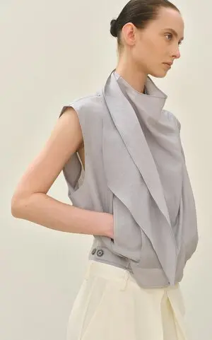 Source Unknown Paola Scarf-neck Top