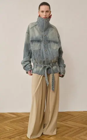 Source Unknown Zahara Denim Bomber Jacket