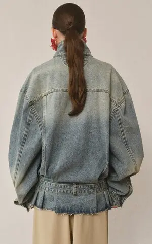 Source Unknown Zahara Denim Bomber Jacket