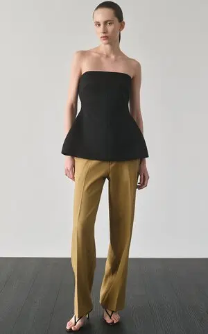 Source Unknown Rubik Peplum Top - Black