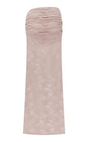 Alex Perry Asymmetric Stretch Lace Mini Skirt - Light Pink
