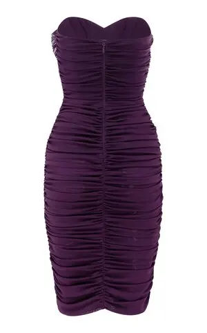 Alex Perry Sweetheart Ruffle Powermesh Mini Dress