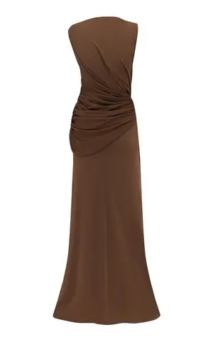 Alex Perry Sleeveless Twist Gown In Crepe Jersey