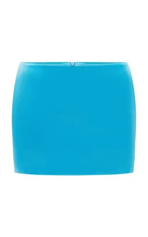 Alex Perry Duchess Satin Low Rise Mini Skirt
