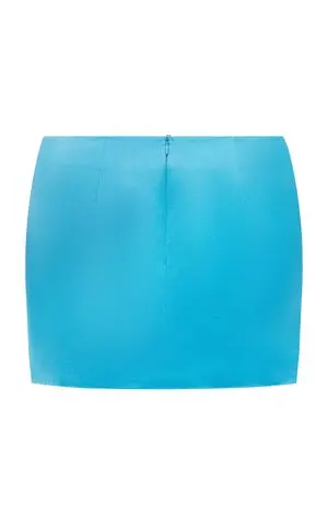 Alex Perry Duchess Satin Low Rise Mini Skirt