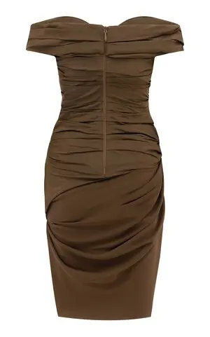 Alex Perry Off-shoulder Taffeta & Georgette Mini Dress