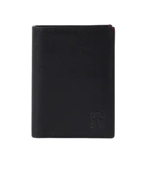 Brunello Cucinelli Logo Embossed Folding Passport Holder - Black