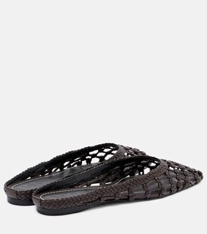 Staud Otto Woven Leather Mules
