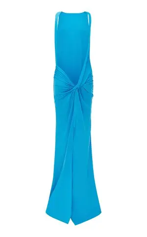 Alex Perry Open Back Draped Dry Jersey Gown