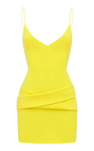Alex Perry Bikini Draped Stretched Crepe Mini Dress
