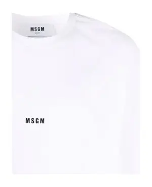 MSGM Logo Printed Crewneck T-shirt