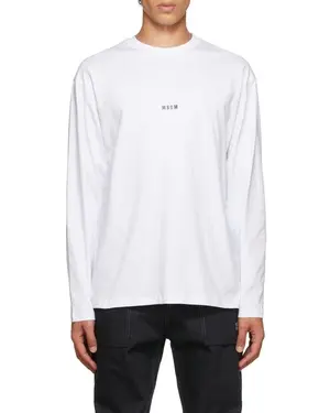 MSGM Logo Printed Crewneck T-shirt
