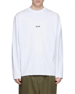 MSGM Logo Printed Crewneck T-shirt