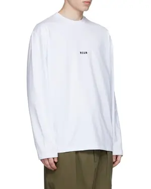 MSGM Logo Printed Crewneck T-shirt