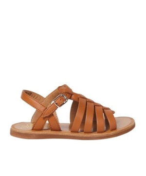 POM D'API Plagette Strap Leather Sandals - Brown