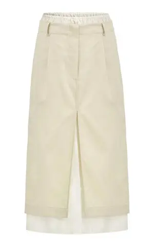 Source Unknown Lori Double-layer Slip Midi Skirt