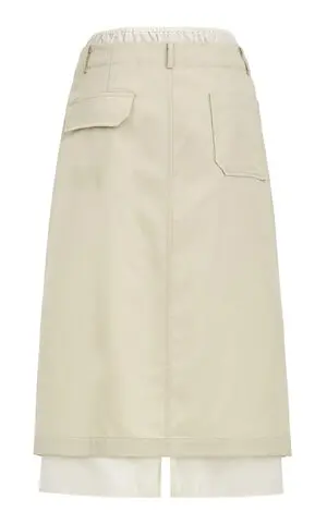 Source Unknown Lori Double-layer Slip Midi Skirt