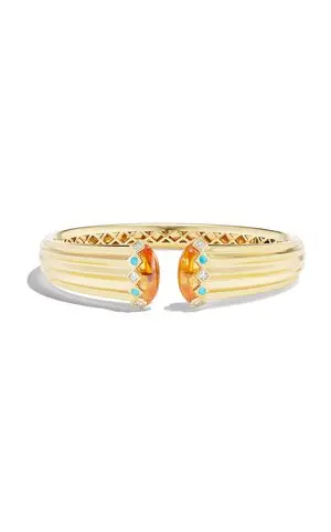 ORLY MARCEL 18k Yellow Gold Intention Cuff With Mandarin Garnet
