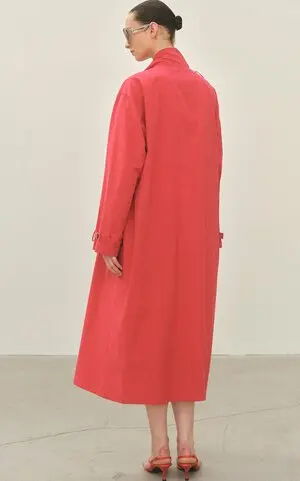 Source Unknown Nitra Scarf-lapel Cotton Coat