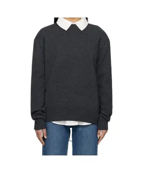 THE FRANKIE SHOP Rafaela Knit Sweater - Darkgreymelange