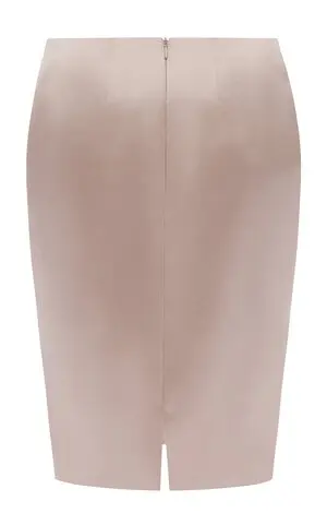 Alex Perry Low Rise Duchess Satin Midi Skirt