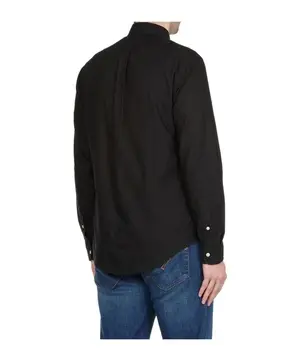 Ralph Lauren Polo Logo Embroidered Shirt - Black