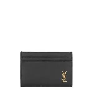 Saint Laurent Saint Lauren Cassandre Logo Plaque Tiny Card Case