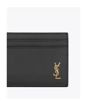 Saint Laurent Saint Lauren Cassandre Logo Plaque Tiny Card Case