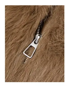 THE FRANKIE SHOP Hope Fur Jacket - Brown