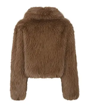 THE FRANKIE SHOP Hope Fur Jacket - Camel