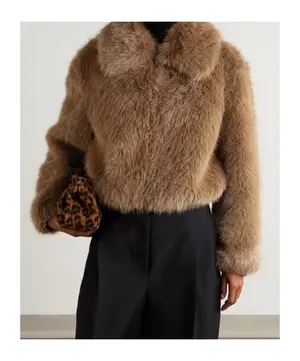 THE FRANKIE SHOP Hope Fur Jacket - Camel